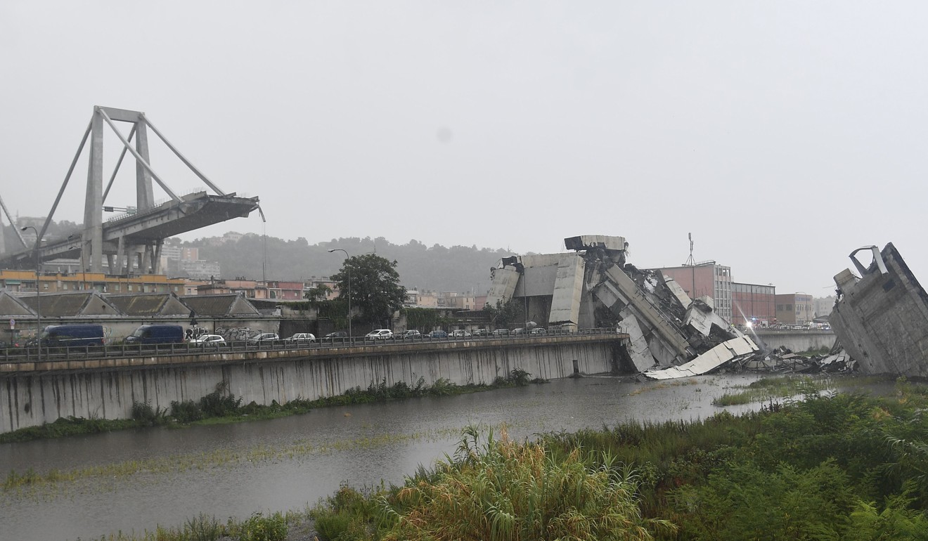 Motorway bridge collapses in Genoa, Italy, killing about 30 | South ...