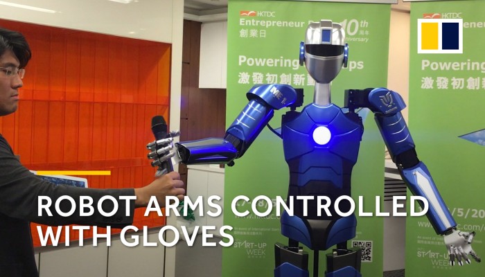Robot Arms Controlled With Gloves South China Morning Post