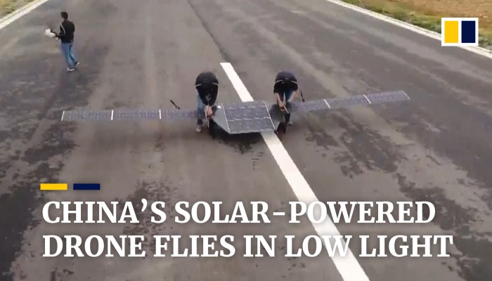 Chinese solar-powered drone completes winter test flight | South China ...