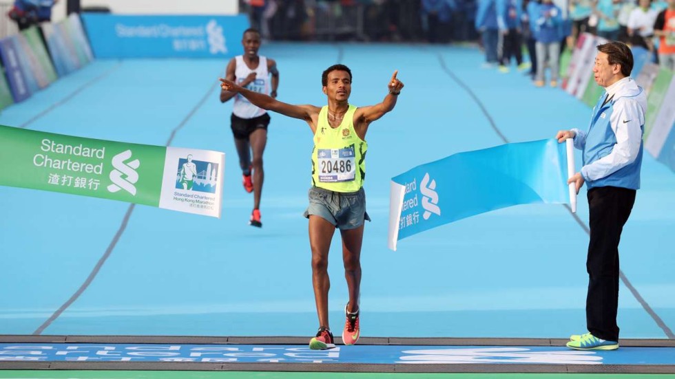Ethiopia’s Melaku Belachew dances for joy after smashing course record ...