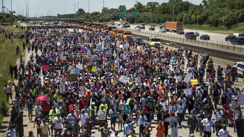 ‘Today we got attention’: Anti-gun-violence protesters shut down ...