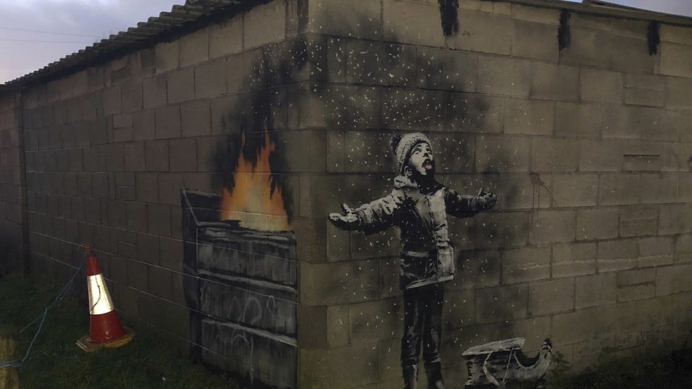 New Banksy artwork brings crowds to Welsh steel town of Port Talbot ...