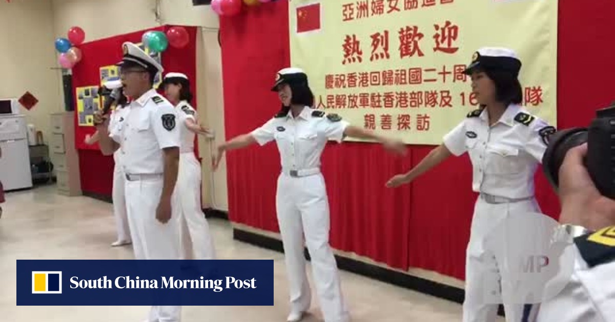 PLA officers from carrier Liaoning and local garrison visit the elderly ...