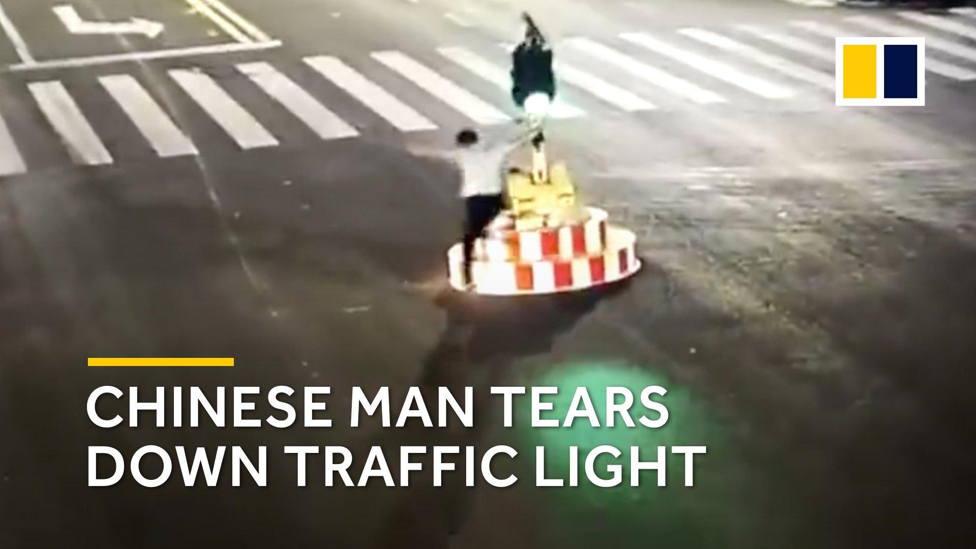 Driver tears down traffic light after getting tired of waiting at red ...